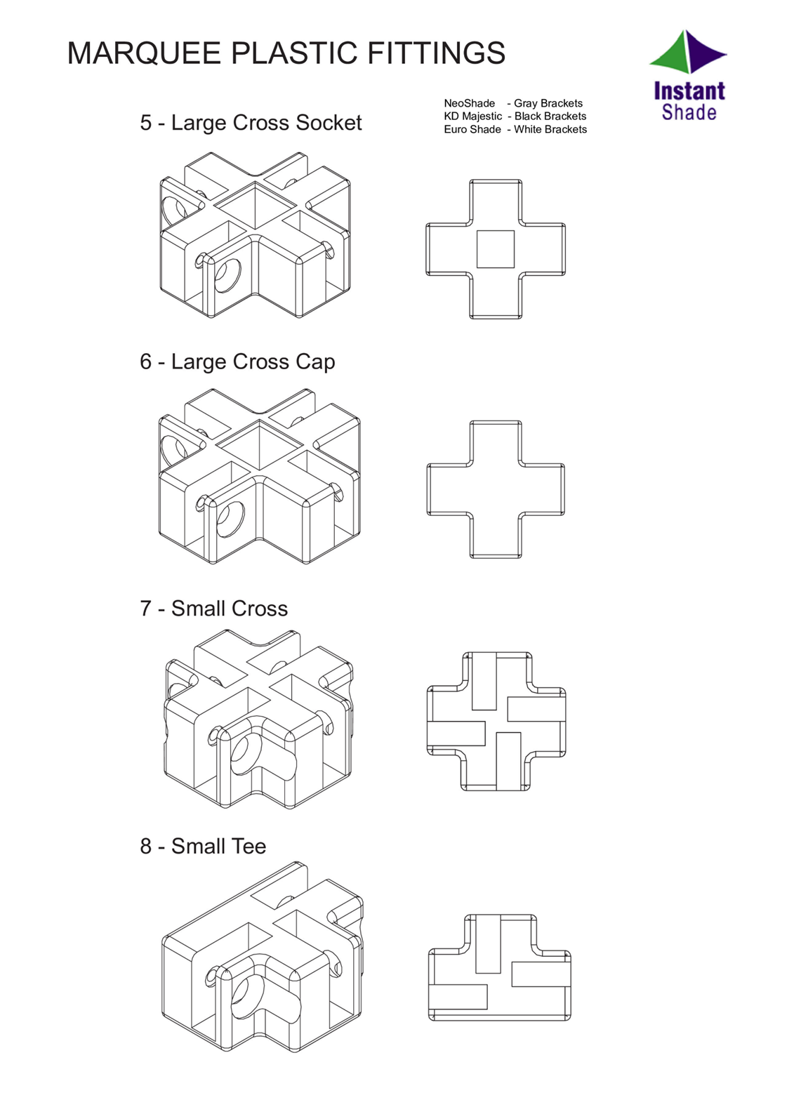 Neo Shade Marquee - Spare Parts Diagram
